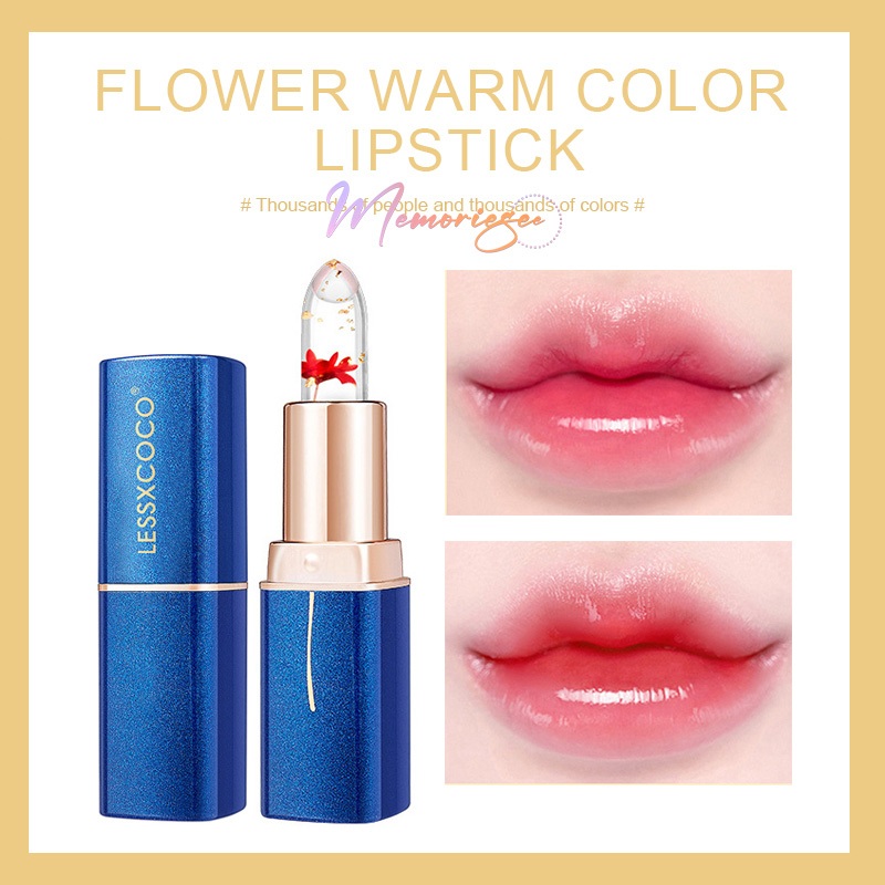 Jual COD&Ready LESSXCOCO Lipstik Jelly Bunga Transparant Crystal ...