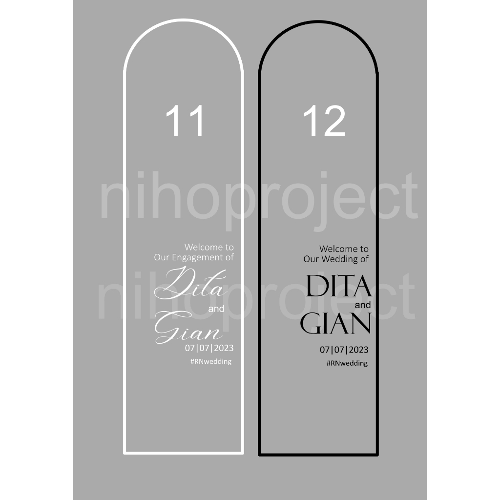 Jual Stiker Sign Wedding Mirror Stiker Akrilik Stiker Kaca Wedding ...