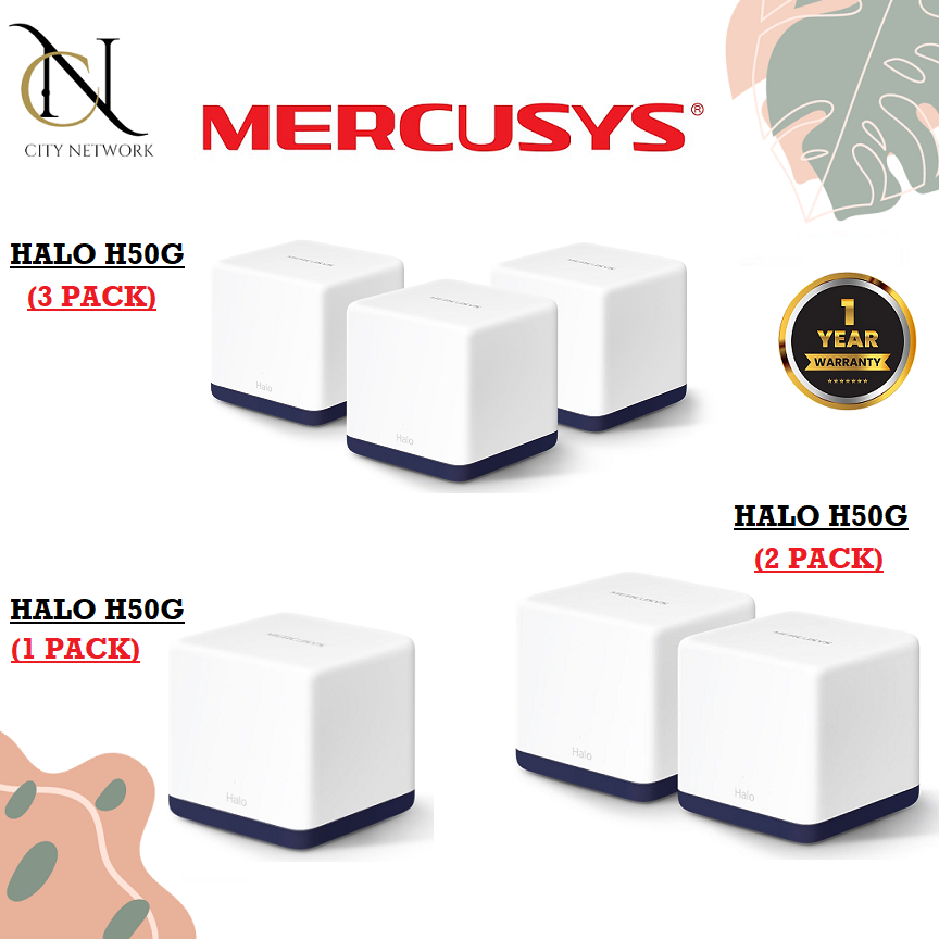 Jual Mercusys Halo H50G H5OG AC1900 Whole Home Mesh Wi-Fi System 1/2 ...