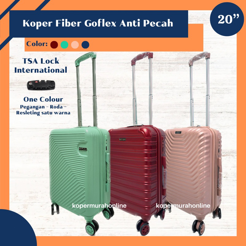Jual Koper 20 inch Cabin Size bahan Fiber Poly Carbonate ABS anti pecah ...