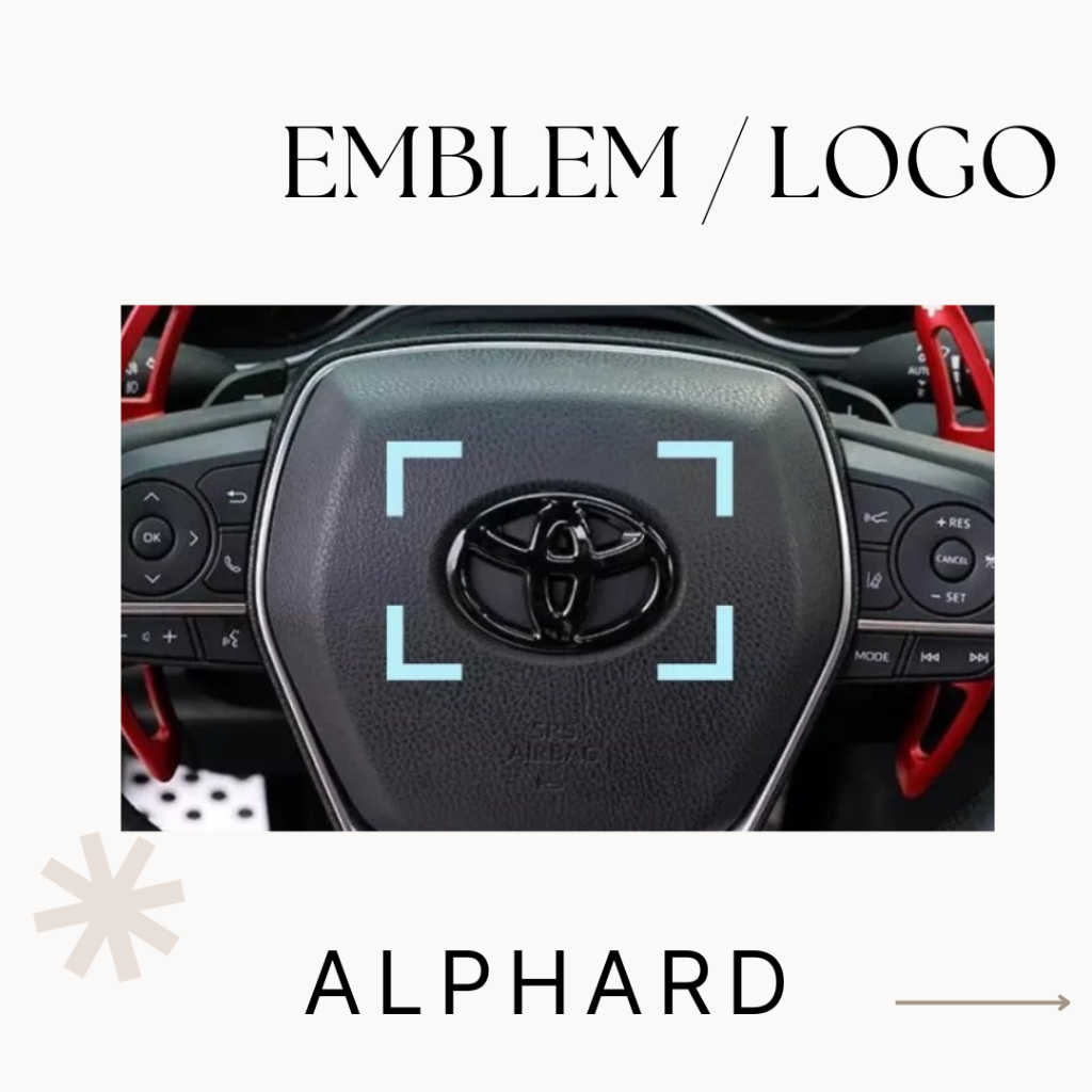 Jual LOGO / EMBLEM ALPHARD UKURAN 13CM - EKSTERIOR MOBIL | Shopee Indonesia