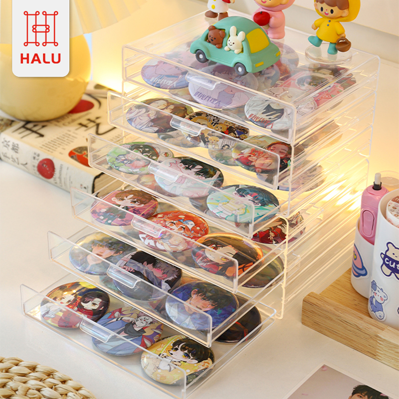 Jual HALU Rak Laci Rak Akrilik Transparan Kotak Penyimpanan ATK ...