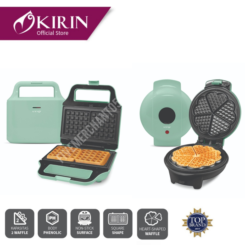 Jual Waffle Toaster Maker Kirin KWT 400 R S Pembuat Wafel Round Square ...