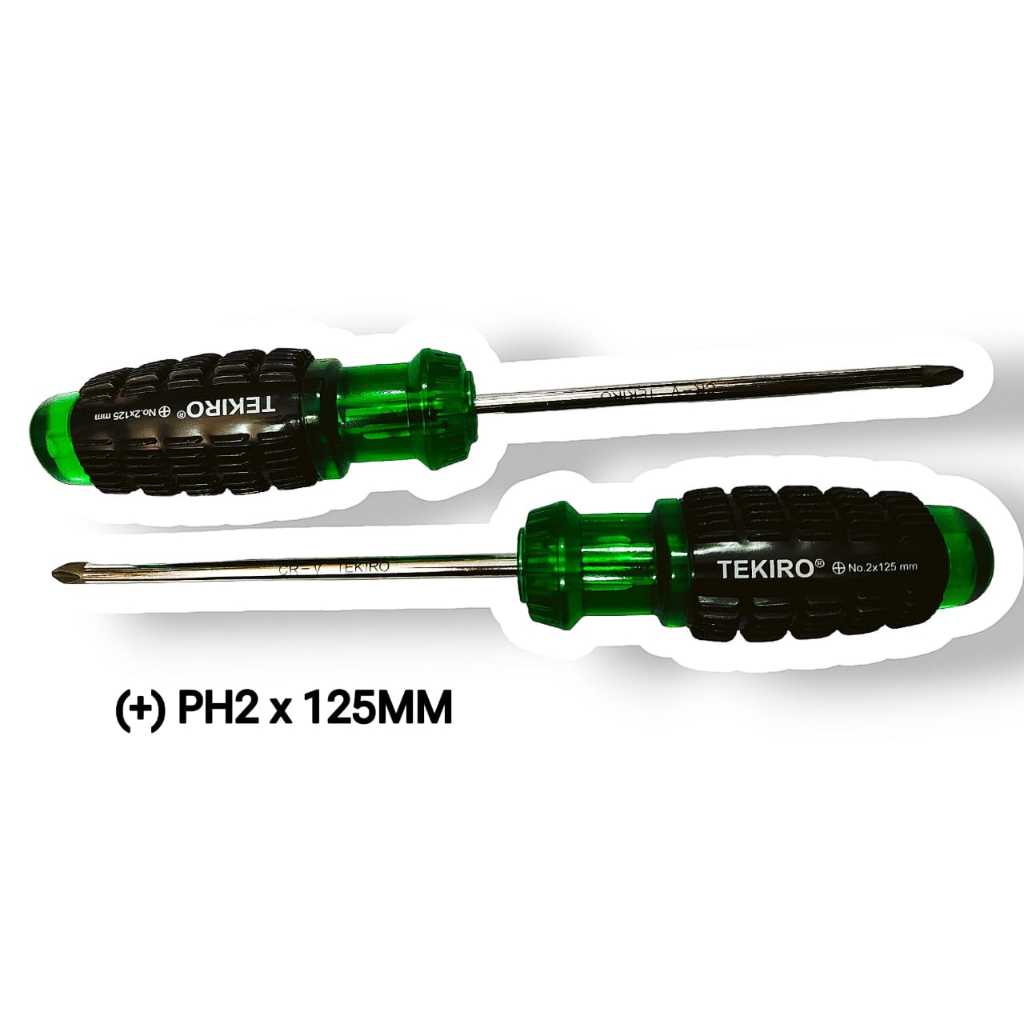 Jual New!! Tekiro Obeng Gagang Karet Plus (+) PH2 X 125 MM | Shopee ...