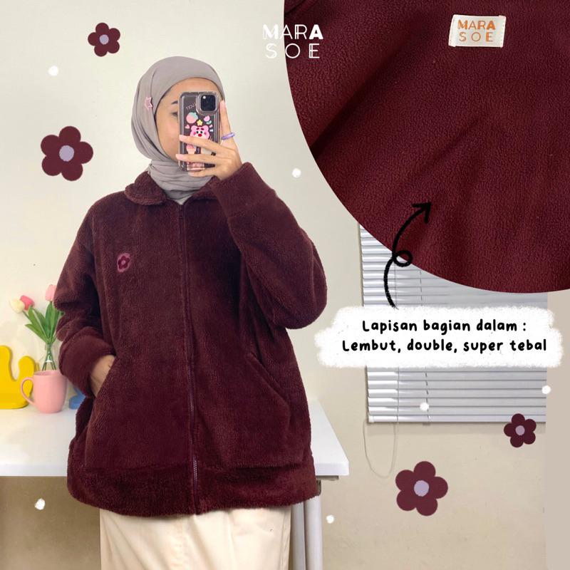 Jual [Marasoe] MUVVIN JACKET — Jaket Bulu Tebal Jaket Musim Dingin Jaket Sherpa Bulu Domba Jaket ...