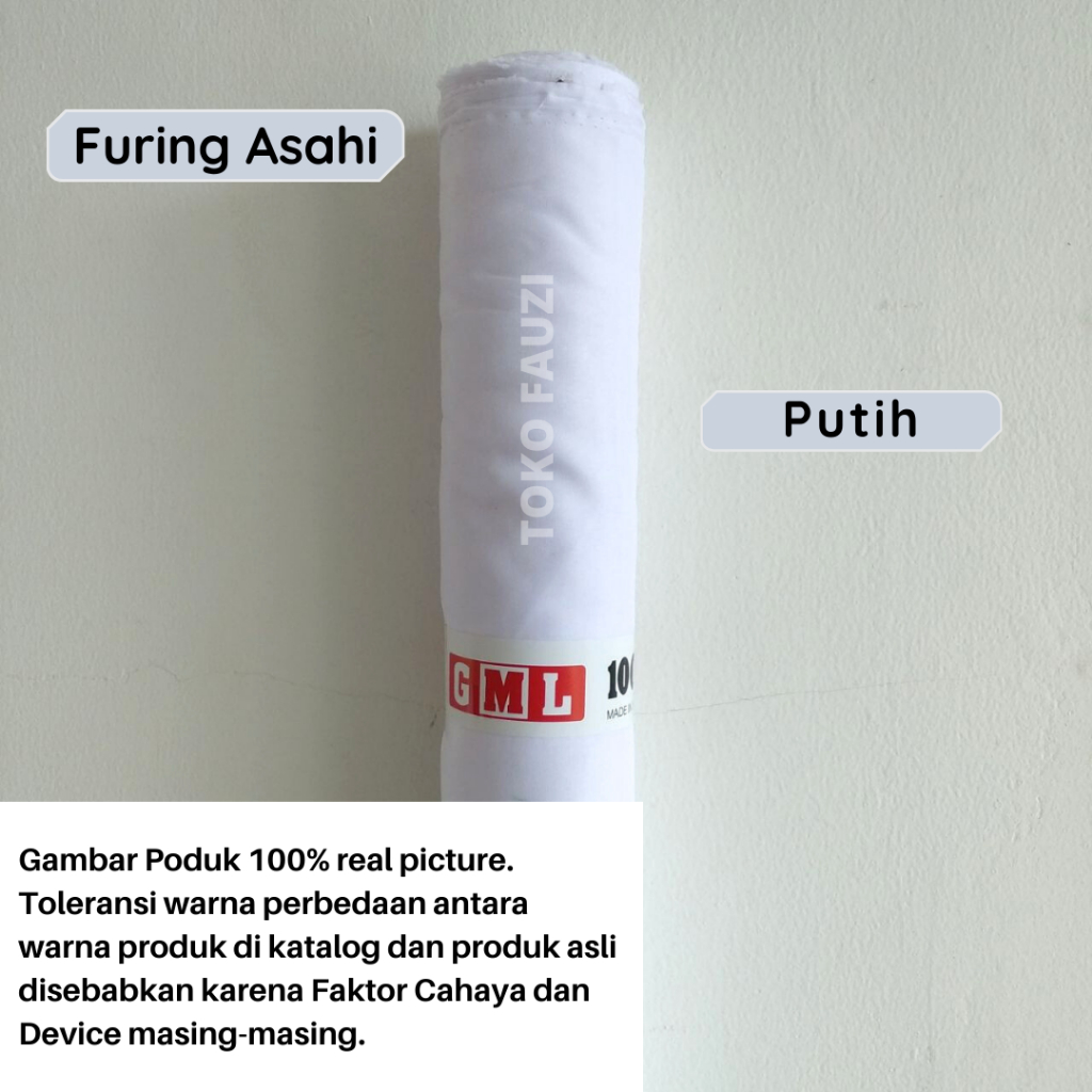 Jual Kain Asahi Furing Lebar 125cm Bahan Furing Pelapis Baju, Tas, dll ...