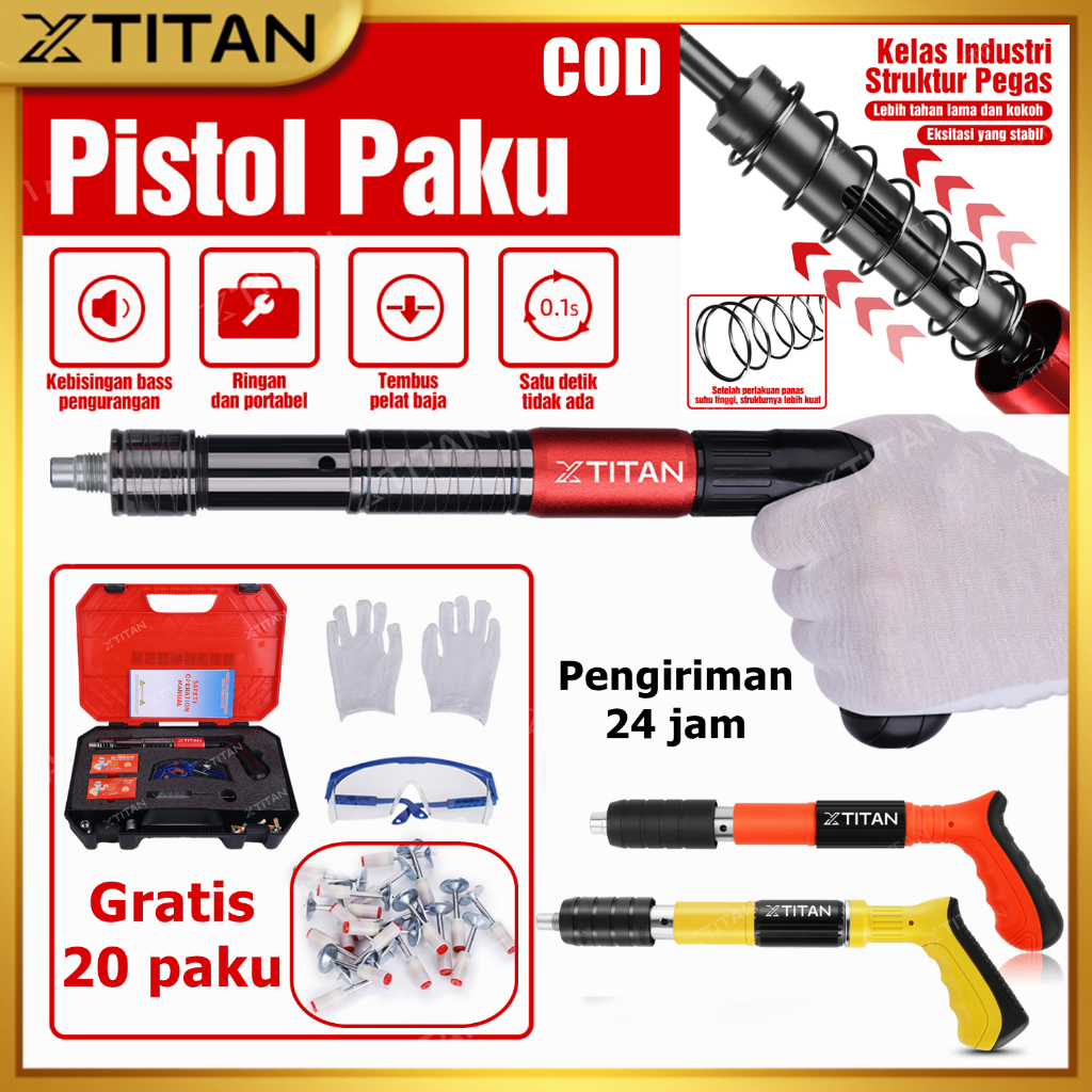 Jual 【Gratis 20 Paku 】XTITAN 7.3mm XTITAN Multifungsi Mini Alat Pistol Paku Tembak Beton Mini ...