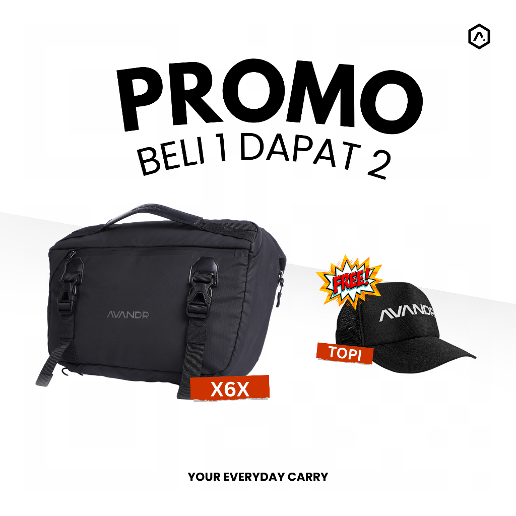 Jual AVANDR X6X Shoulder Bag Tas Selempang Multifungsi Beli 1 dapat 2 ...