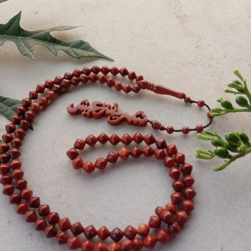 Jual tasbih kokka wajik \ aren bisa request ukir nama | Shopee Indonesia