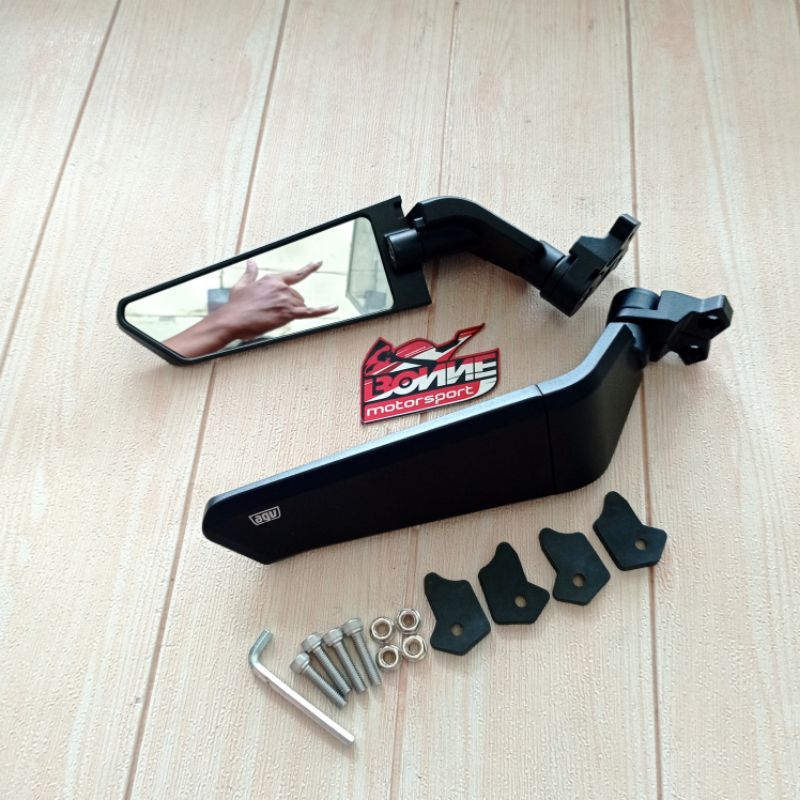 Jual Spion Winglet AGV BIG Jumbo Kaca Besar FULL ALLOY ZX25R, RR, All ...