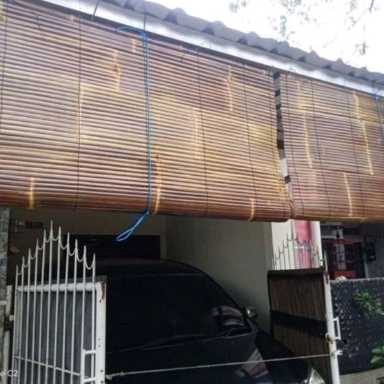 Jual Tirai Bambu 300 x 150 Sudah Termasuk Katrol & Tambang Gulung - Tirai Bambu Gulung - Kerai ...