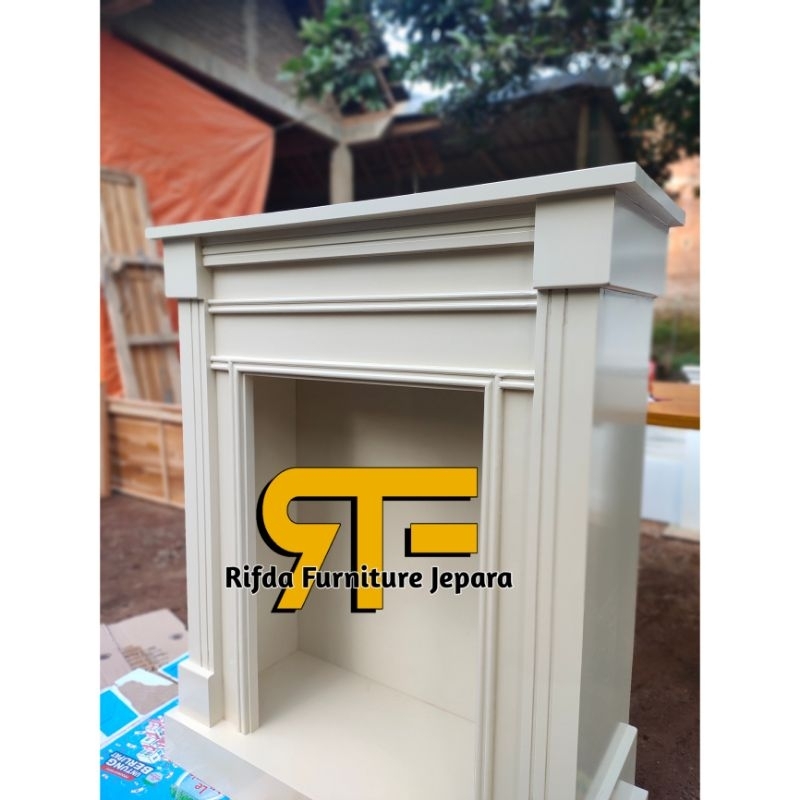 Jual REAL PICT !! Meja Perapian minimalis duco ivory - meja console ...