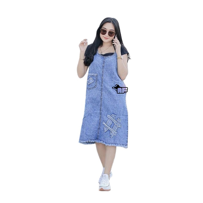 Jual Overall Jeans Tunik jeanss gauni kekinian 2025 model dress jinss ...