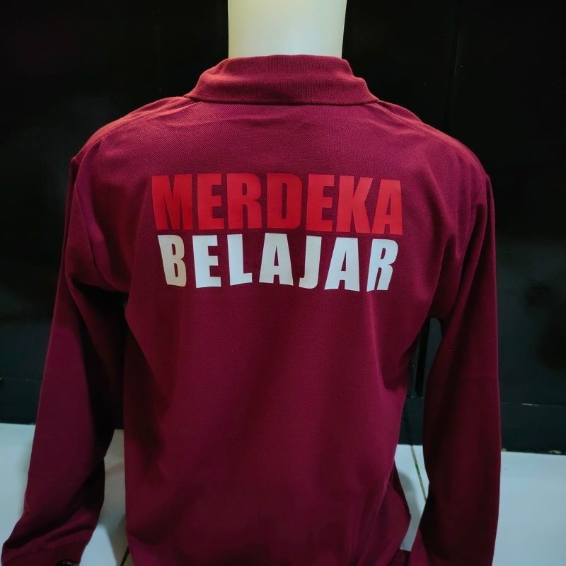 Jual KAOS//MERDEKA BELAJAR GURU PENGGERAK LENGAN PANJANG | Shopee Indonesia