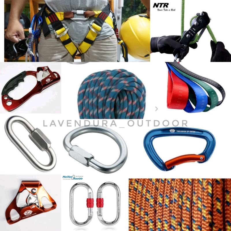 Jual Paket set SRT Single Rope Technique perlengkapan caving climbing ...