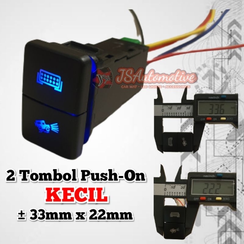 Jual Switch Saklar Cetekan di Dashboard Mobil model 2 Tombol Tekan ...