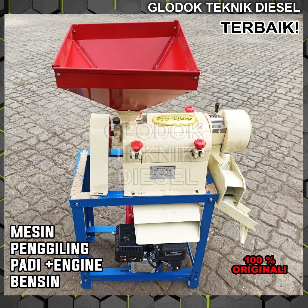 Jual PROQUIP Mesin Penggiling Gilingan Padi Rice Polisher + Penggerak ...
