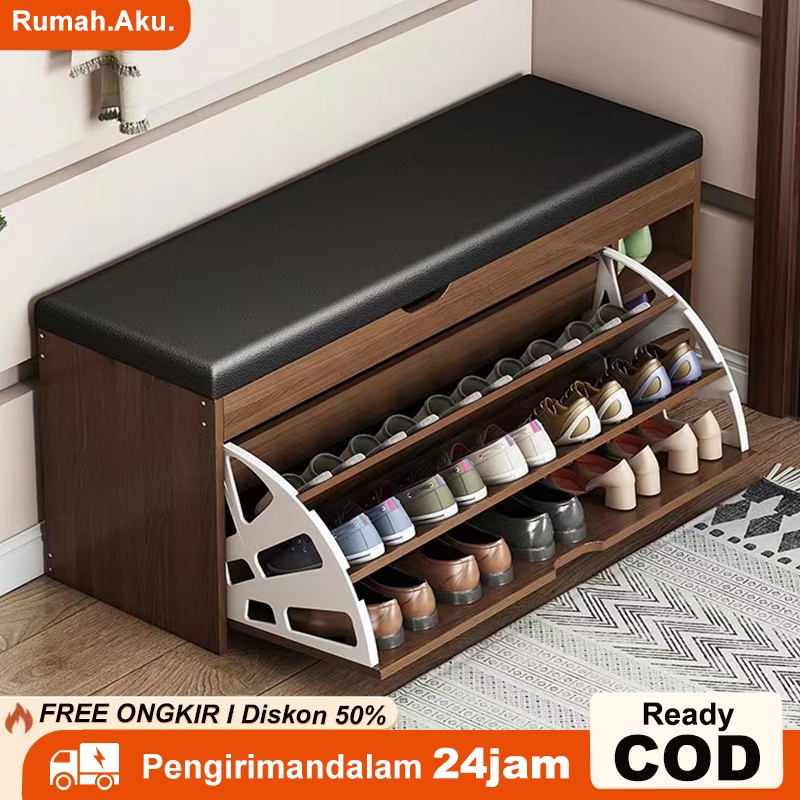 Jual RA Rak Sepatu Layer Puff Duduk Rak Sepatu Sofa Lemari Sepatu ...