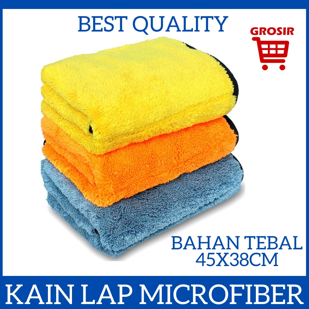Jual Handuk Kain Lap Microfiber 800gsm Ukuran 45 x 38 cm Multi Warna ...