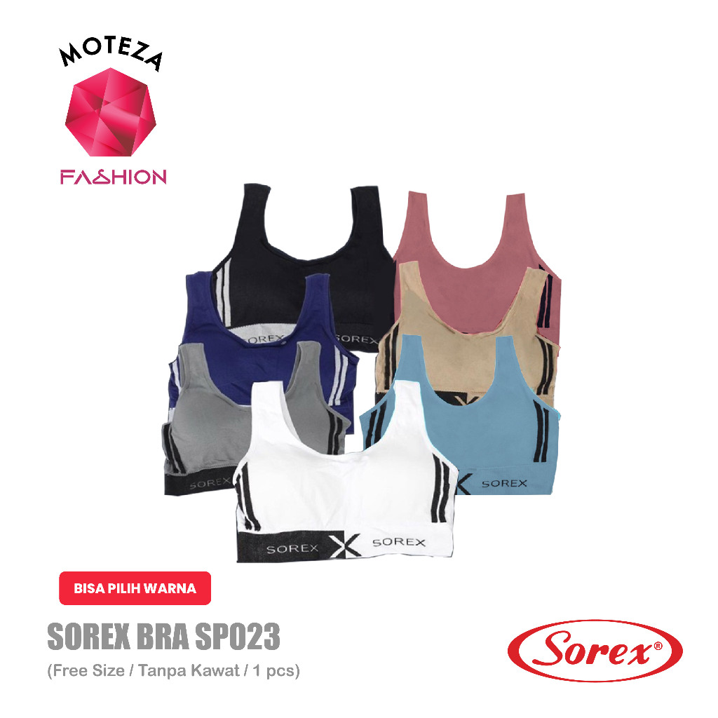 Jual Sorex 023 Bra BH Sport Tanpa Kawat Active Olahraga Stretch Senam ...