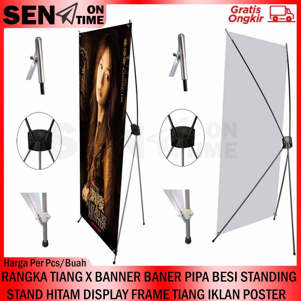 Jual KAKI RANGKA X BANNER TANPA CETAK BANER PIPA BESI STANDING STAND ...