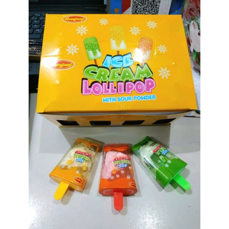 Jual Permen Cemilan Snack Ice Cream Lolipop Powder Bubuk Buah Mainan ...
