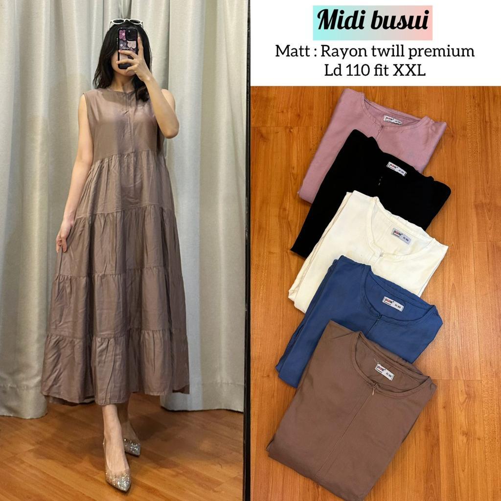 Jual INER MIDI INAYA/INNER MIDI DRESS BUSUI FRIENDLY/INER RAYON TWILL ...