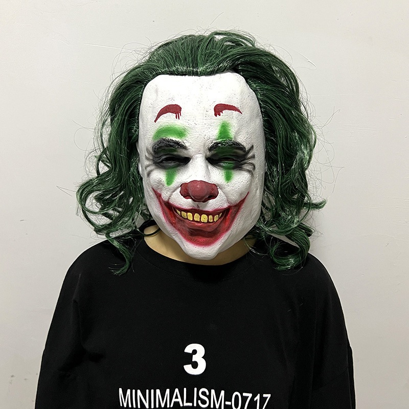 Jual TOL-31 topeng latex karet full head badut joker halloween mask ...