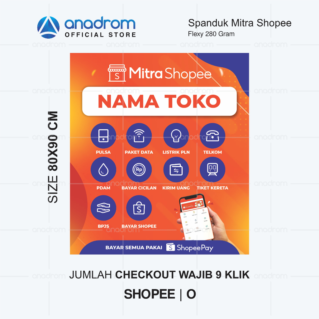 Jual Spanduk Atribut Mitra Shopee | Banner Mitra Shopee Terlengkap | Anadrom3544 | Shopee Indonesia