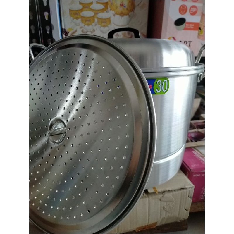 Jual Panci Kukusan Aluminium orchid 30cm | Shopee Indonesia
