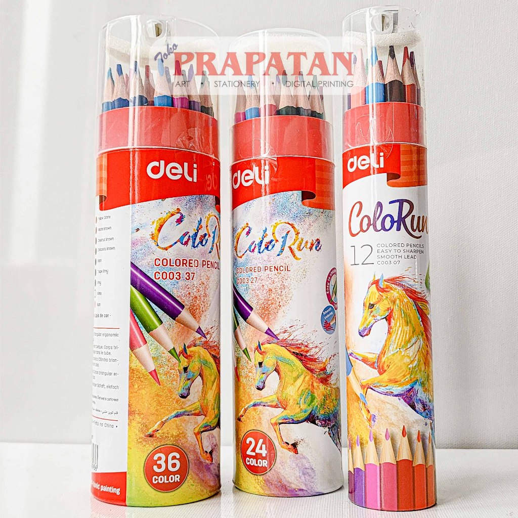 Jual Pensil Warna Deli Color Run C003 | Color Pencil | Shopee Indonesia