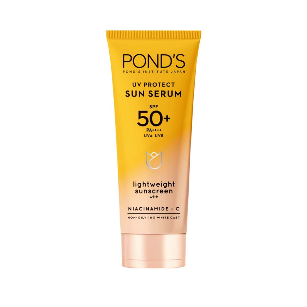 Jual Ponds UV Protect Sun Serum SPF50+ PA++++ UVB UVB Lightweight Sunscreen with Niacinamid-C ...
