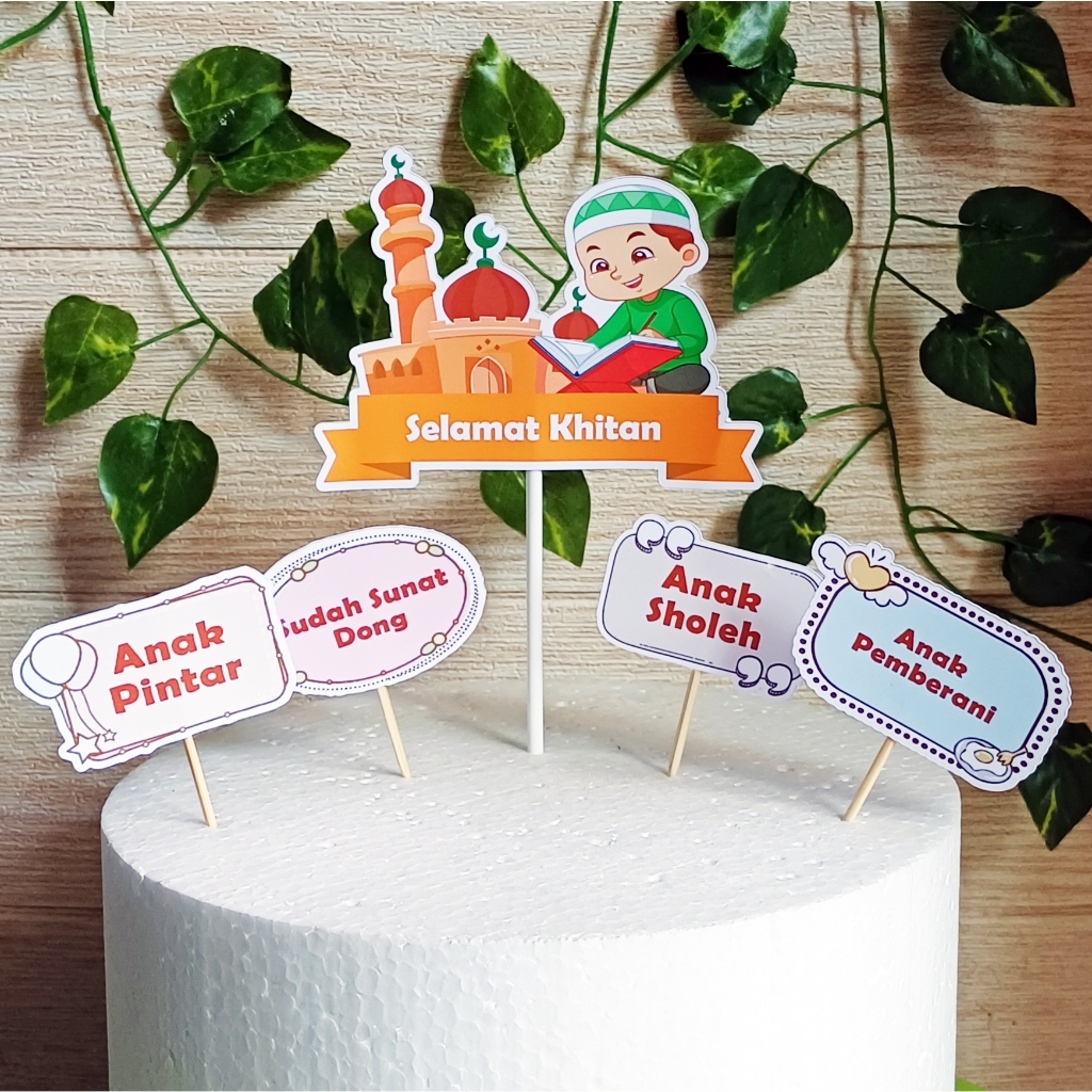 Jual Toper Khitanan Custom Foto untuk Hiasan Kue / Tumpeng Acara ...