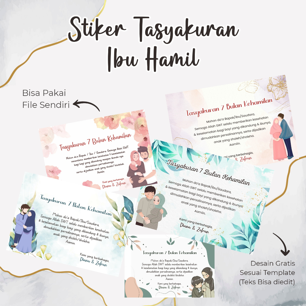 Jual STIKER SYUKURAN HAMIL / STIKER TASYAKURAN HAMIL / IBU HAMIL ...