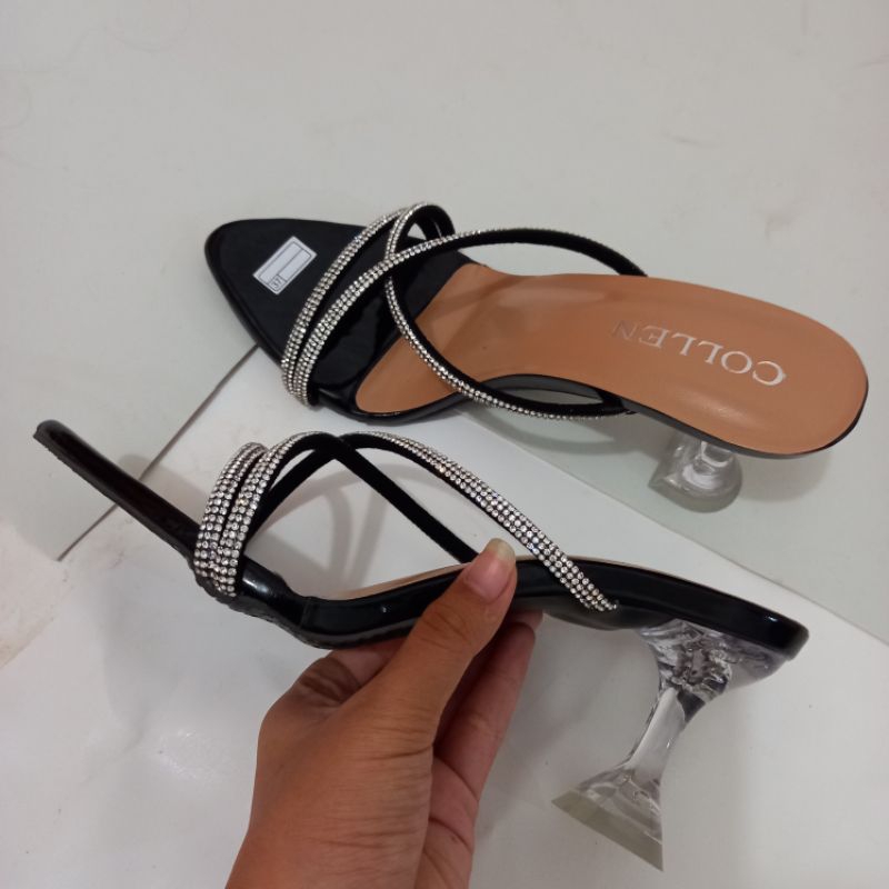Jual heels kaca livina super murah size 35-42 | Shopee Indonesia