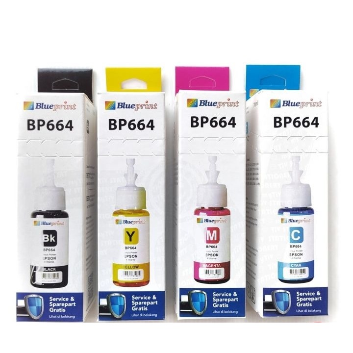 Jual Tinta Botol Blueprint Epson 664 CMYK 70Ml | Shopee Indonesia