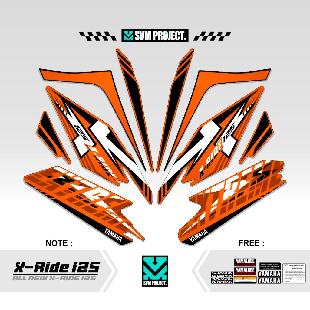 Jual STRIPING X-RIDE NEW MOTIF 5 / STICKER X-RIDE NEW 125 / STIKER ...