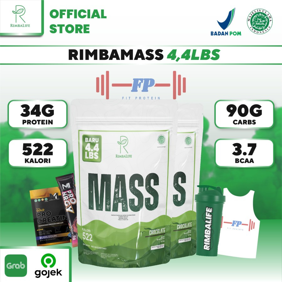 Jual Rimbalife Rimbamass Rimba Mass Gainer 2KG 2 KG 2000 gram 2000gr 4.4lbs | Shopee Indonesia