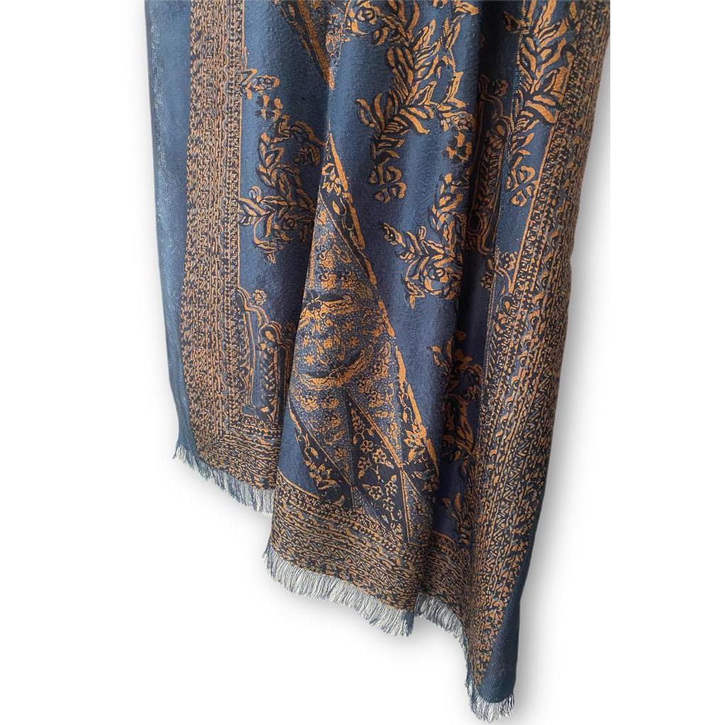 Jual ALLEIRA BATIK STOLA SILK ATBM BLUE 01145/MR | Shopee Indonesia