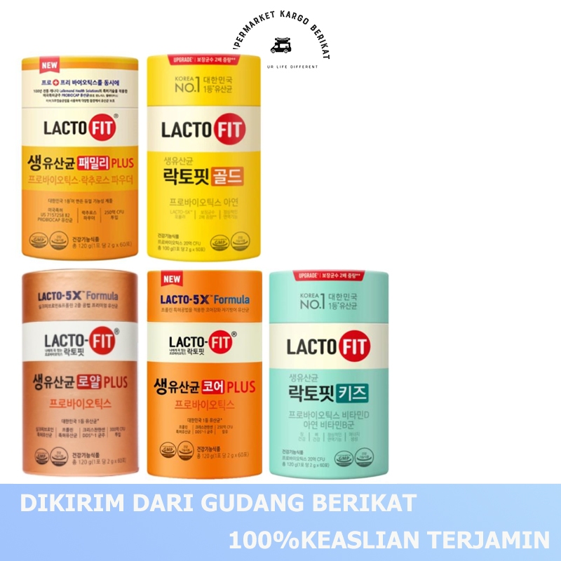 Jual LACTO-FIT Probiotics Gold 1 BOX 50 sticks Korea Probiotik LACTOFIT ...