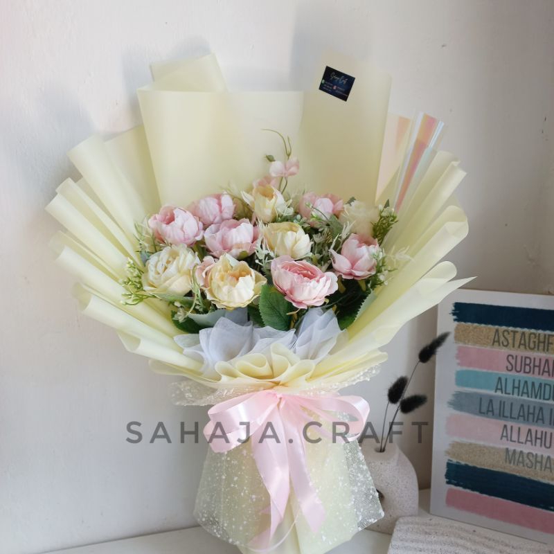 Jual Buket Bunga CAMELLIA / buket bunga artificial / buket bunga cantik ...