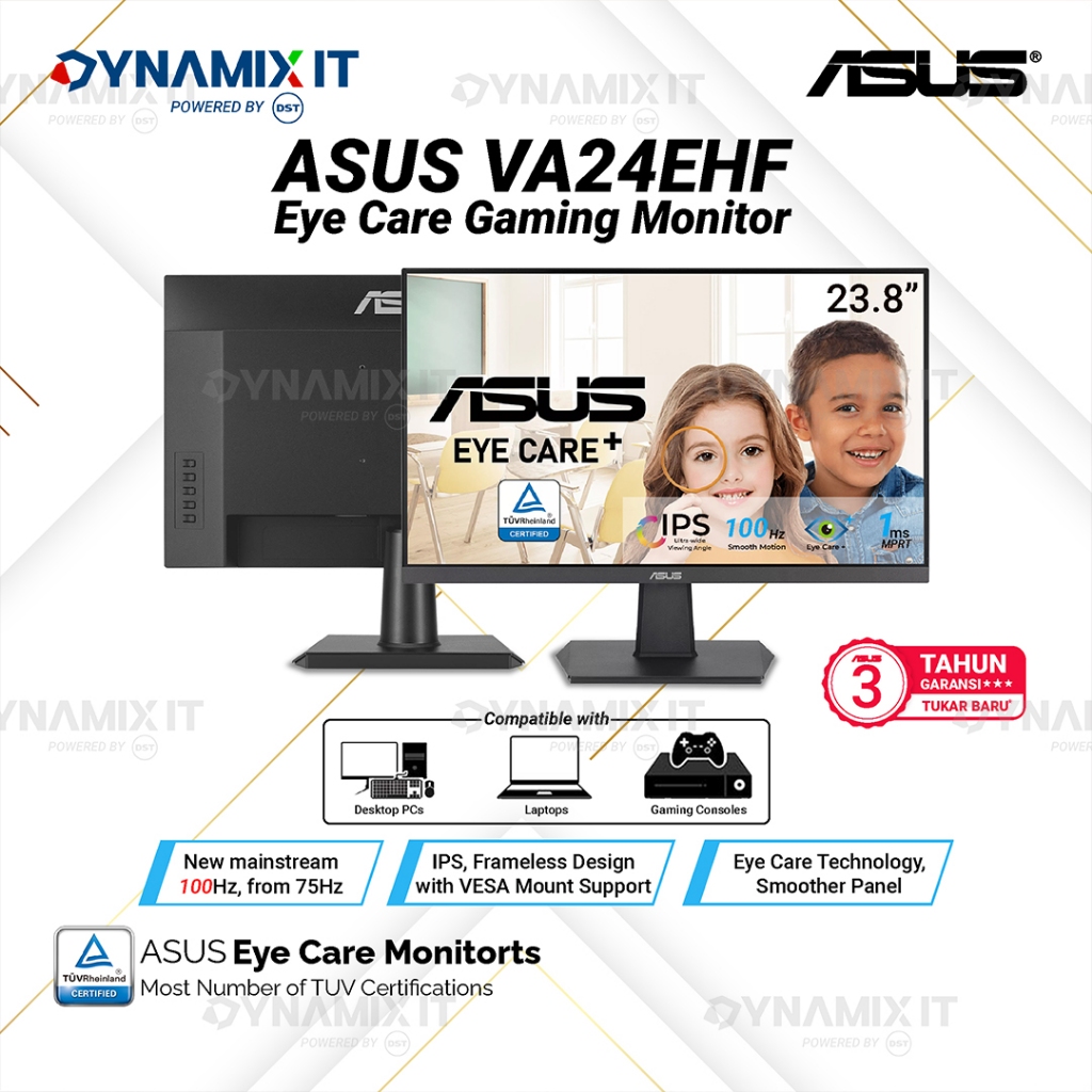 Jual Monitor LED ASUS VA24EHF 24" IPS 100Hz Full HD HDMI EyeCare+ ...