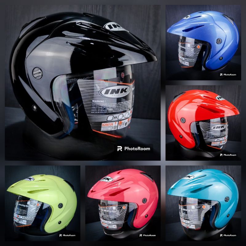 Jual Helm Half face INK CX 22 solid polos 100% ORIGINAL size M, L, XL ...