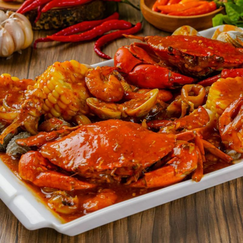 Jual Paket Seafood Saos Padang Kepiting Udang Kerang | Shopee Indonesia