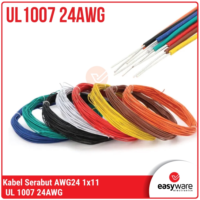 Jual Kabel Serabut AWG24 UL 1007 24AWG Cable Wire 24 AWG 24 Kabel | Shopee Indonesia