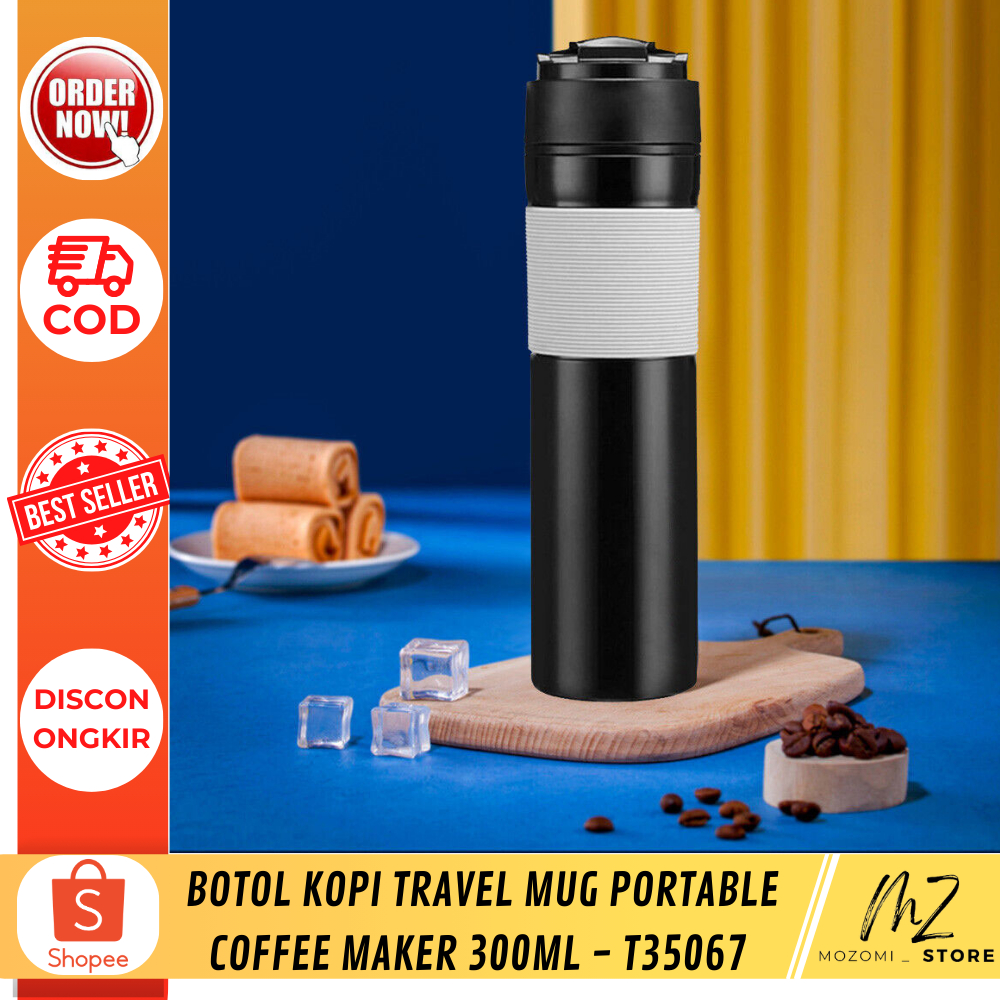 Jual Botol Kopi Travel Mug Portable Coffee Maker 300ml / Botol minuman ...