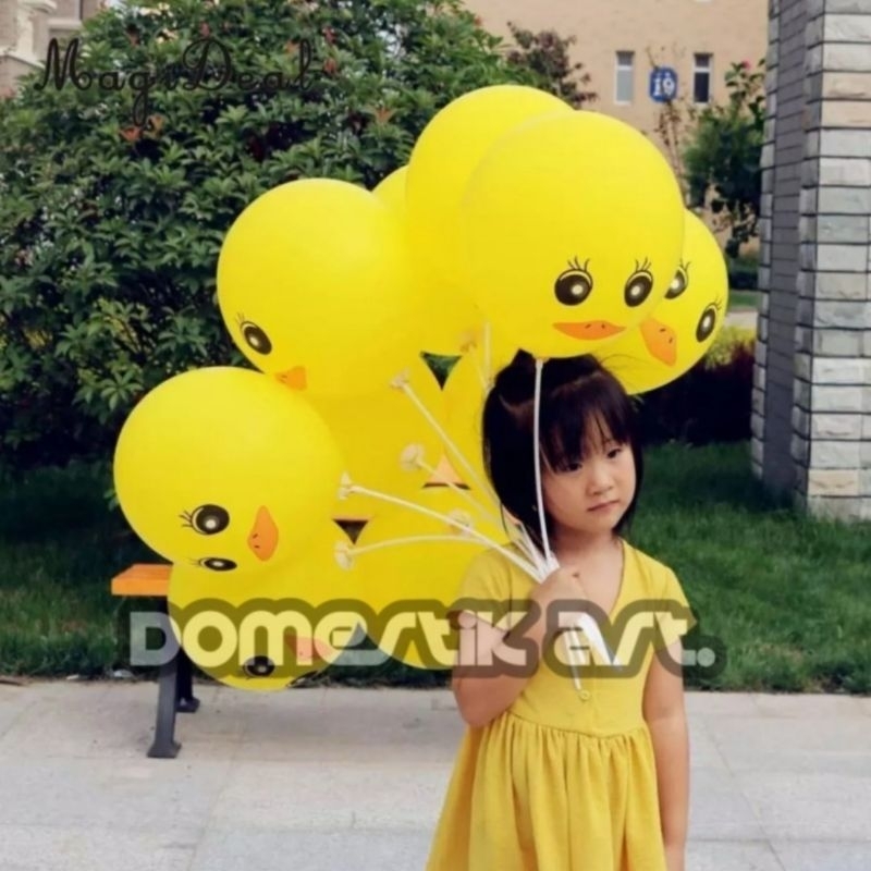 Jual BALON LATEX BEBEK 1PACK ISI 100PCS / BALON KARET MOTIF BEBEK ...