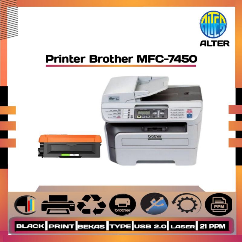Jual Printer Brother MFC-7450(Scan,Copy,Fax F4) | Shopee Indonesia