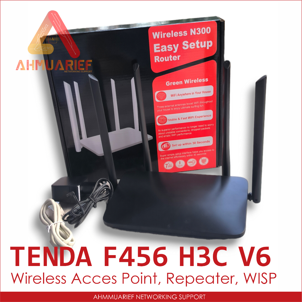 Jual HARGA PROMO ROUTER TENDA F456 H3C V6 ACCESS POINT REPEATER WISP | Shopee Indonesia