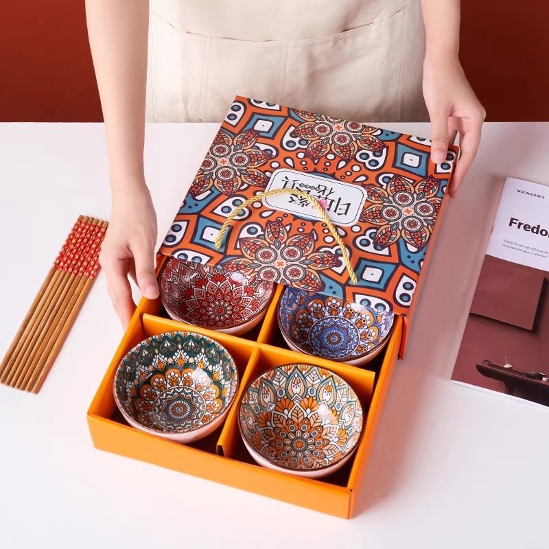 Jual [COD] EVERGREEN Hampers Mangkok Set 4 Pcs Japanese Gift Set ...